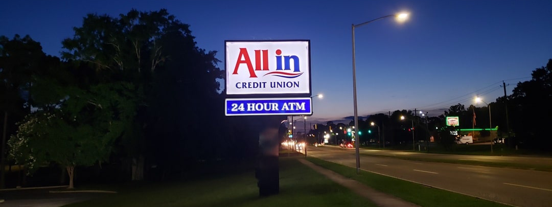 All In Credit Union Exterior Signage